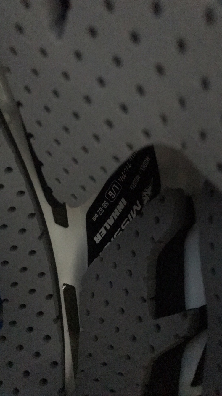 White New Large Mission Inhaler Helmet | SidelineSwap