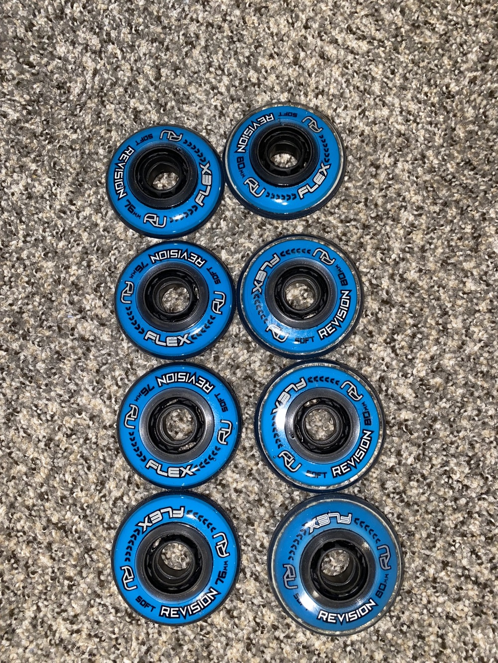 Revision Flex Wheels Soft 76 Mm/ 80 Mm Set Hockey Inline Roller ...