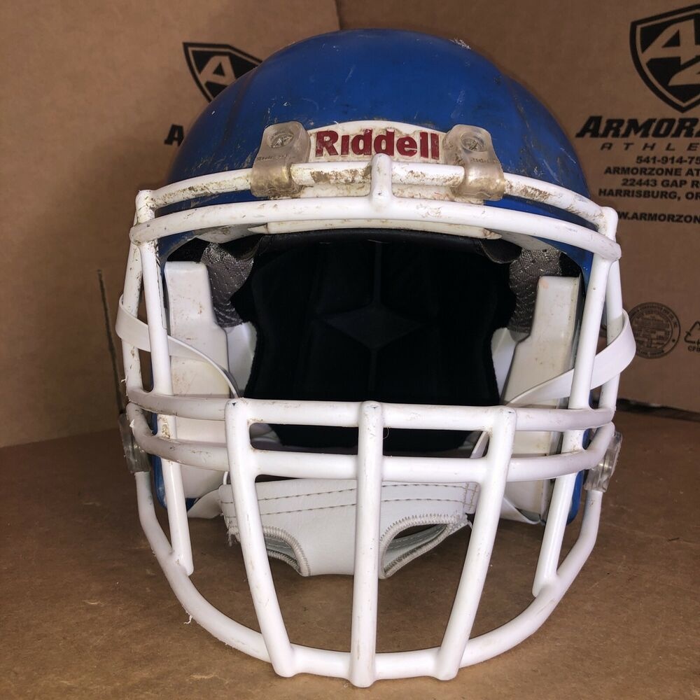 USED RIDDELL SPEED ADULT FOOTBALL HELMET - LARGE - FLAT ROYAL BLUE ...