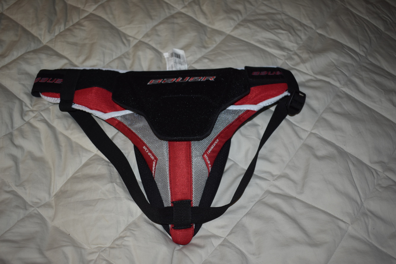 Bauer GJill Goalie Jill Jock Groin Protection, Black/Red, Senior ...