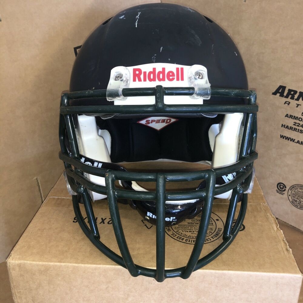 .USED RIDDELL SPEED ADULT FOOTBALL HELMET - MEDIUM - FLAT BLACK ...