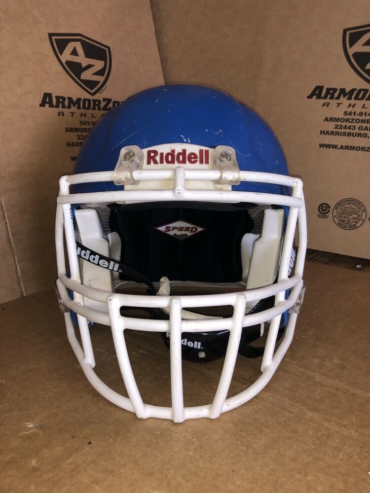USED RIDDELL SPEED ADULT FOOTBALL HELMET - MEDIUM - FLAT ROYAL BLUE ...