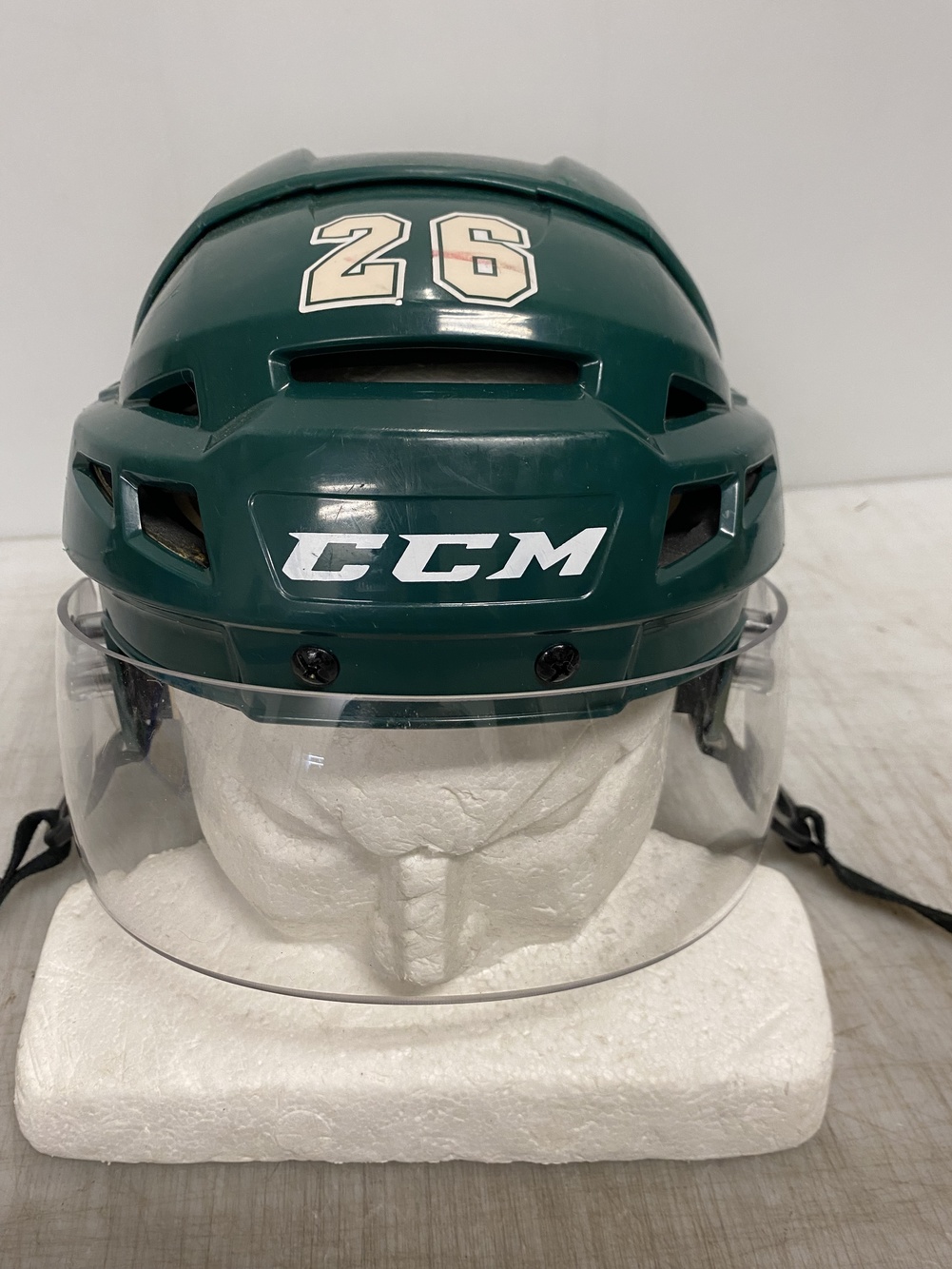 CCM Vector V08 Pro Stock Hockey Helmet Medium Green CCM Visor 6531 ...