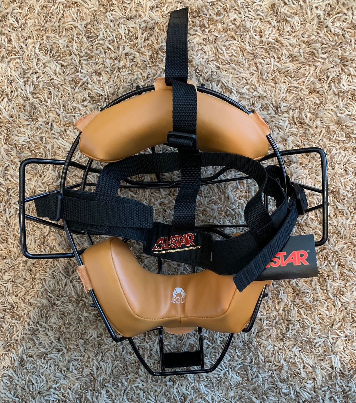 NEW All-Star Catcher/Umpire Face Mask - Black/Tan | SidelineSwap