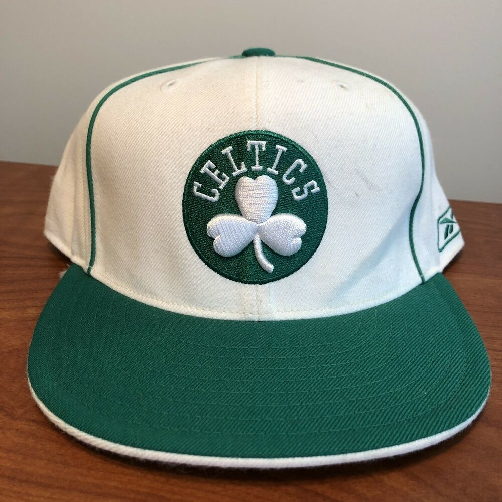 Boston Celtics Hat Baseball Cap Fitted 8 NBA Basketball Reebok Shamrock ...