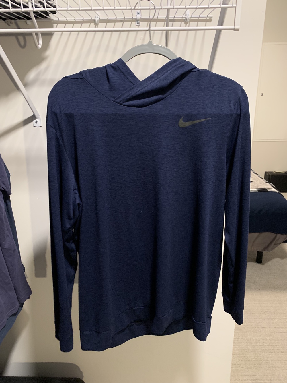 Nike Navy Blue Dri-fit lightweight hoodie | SidelineSwap