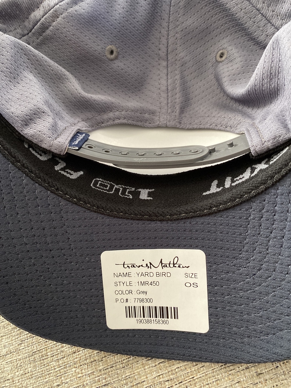 Gray Adult One Size Fits All Travis Matthew Hat | SidelineSwap
