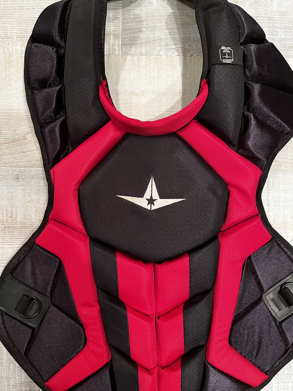 Red and Black New Adult All Star System 7 Catcher's Chest Protector SEI ...