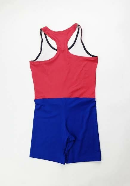 Nike NSU Digital Fast Running Unitard Women's Medium Red Blue Track ...