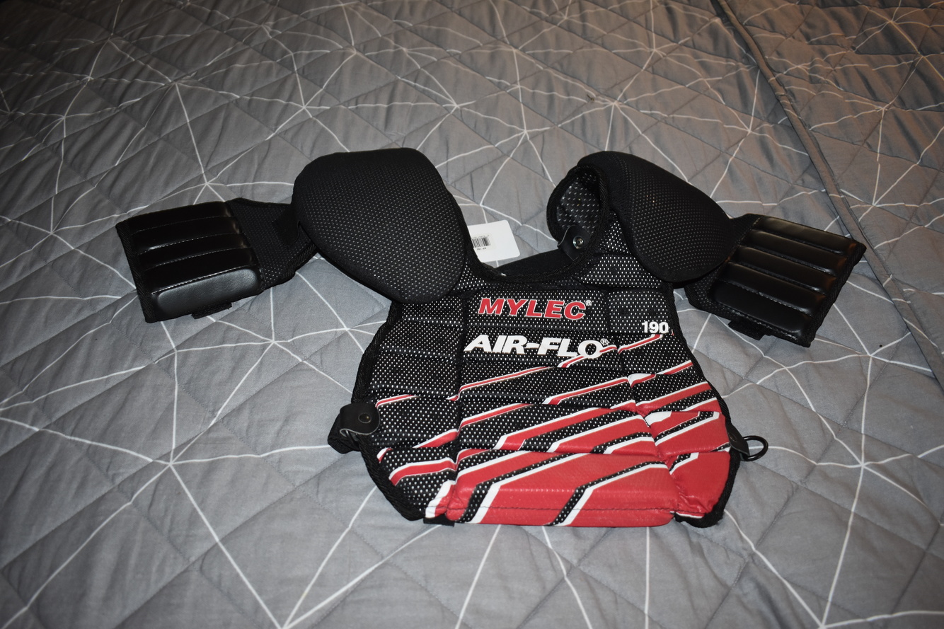 NEW - Mylec Air-Flo SP-190 Hockey Street Goalie Chest/Shoulder Pads ...