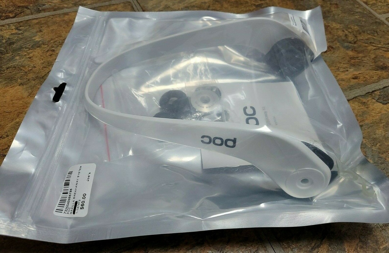 POC Maxilla Break Away System Slalom Chin Guard White NEW | SidelineSwap
