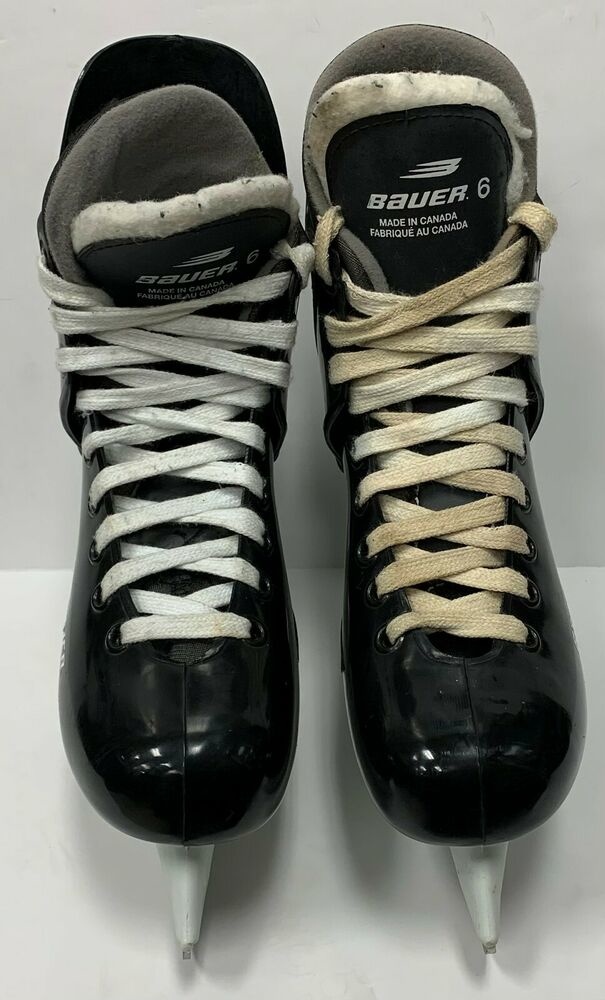Vintage Bauer hockey skates Pro Laser size 6 senior sr mens black ice ...