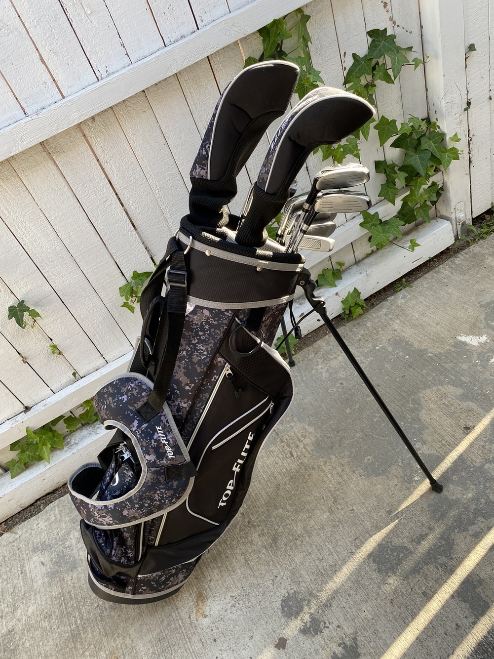 Upgraded Topflite Camo golf club set with Callaway driver | SidelineSwap