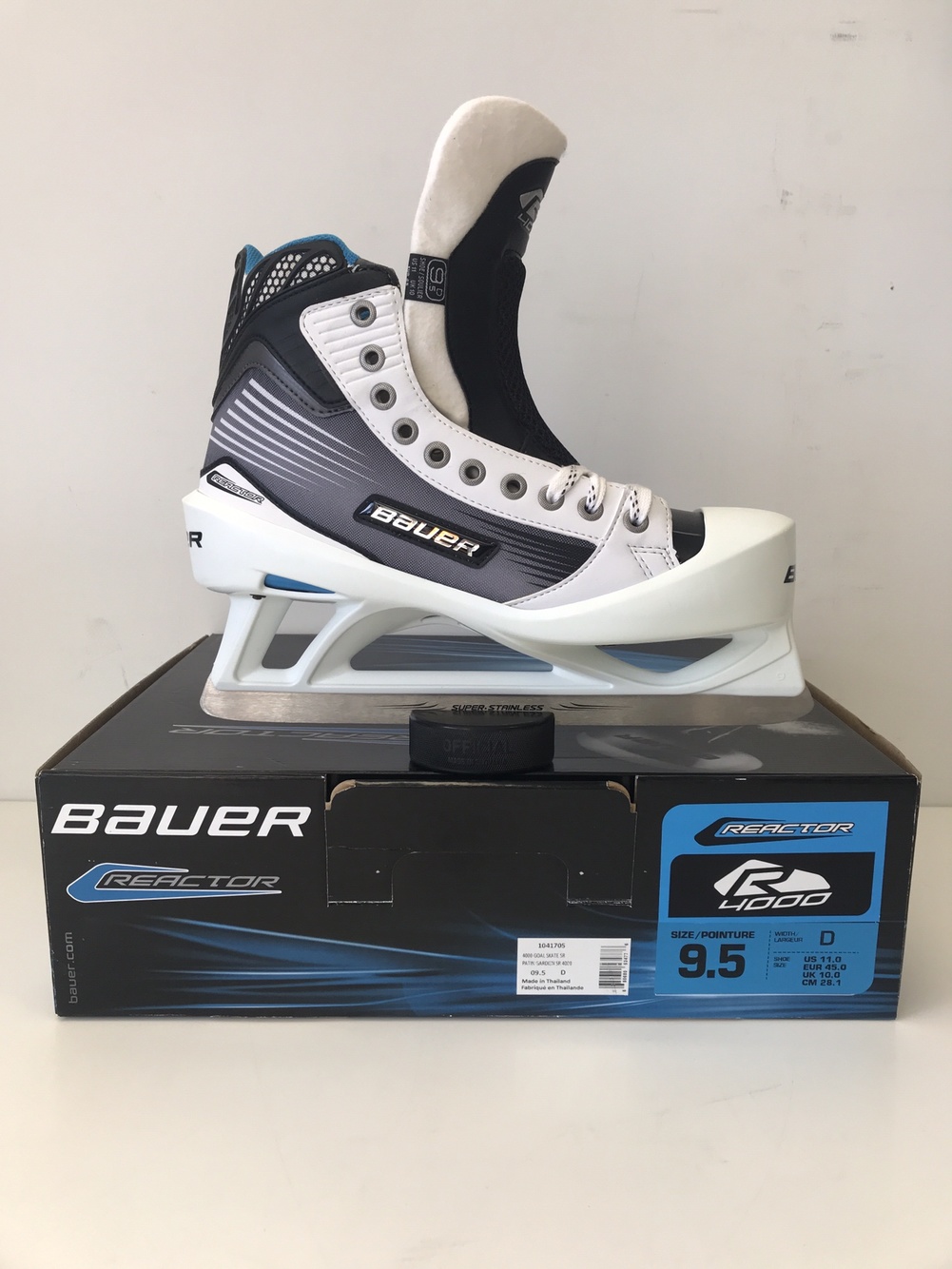 Bauer Reactor 4000 Hockey Goalie Skates Size 9.5 Regular Width ...