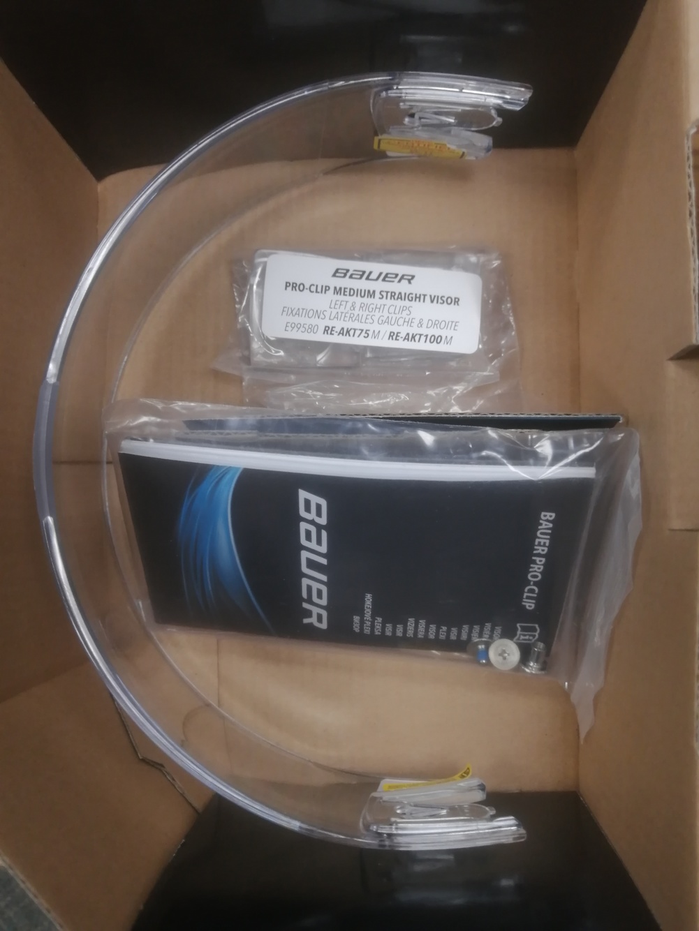 New Senior Bauer Pro Clip Visor with hardware | SidelineSwap