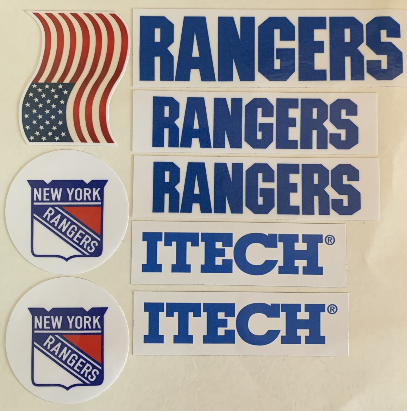 New York Rangers Hockey Decals Set Goalie Combo Player Richter ...