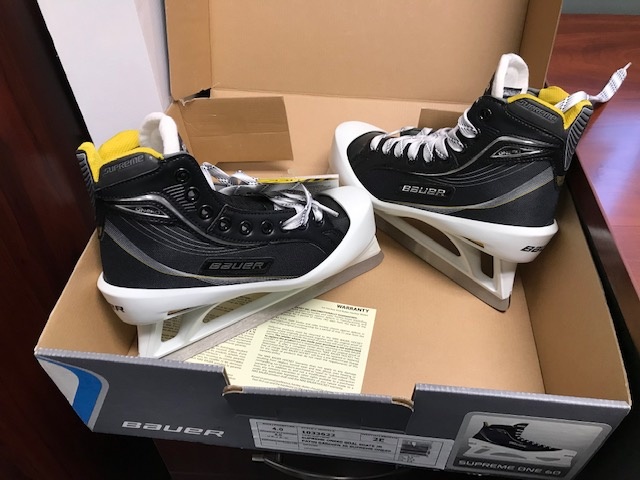 Hockey Goalie Skates Junior New Bauer Supreme One60 Extra Wide Width ...