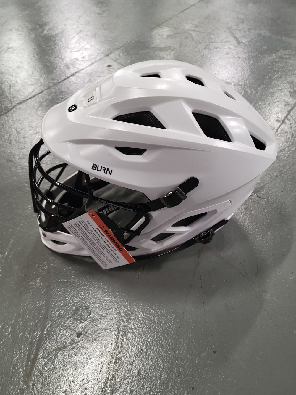 White New Adult Medium Player's Warrior Burn Helmet | SidelineSwap