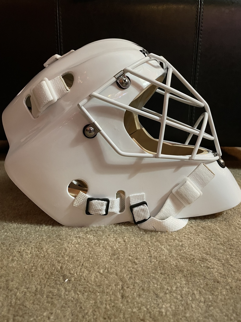White Senior Promasque Pro Stock Extra Duty Kevlar Goalie Mask ...