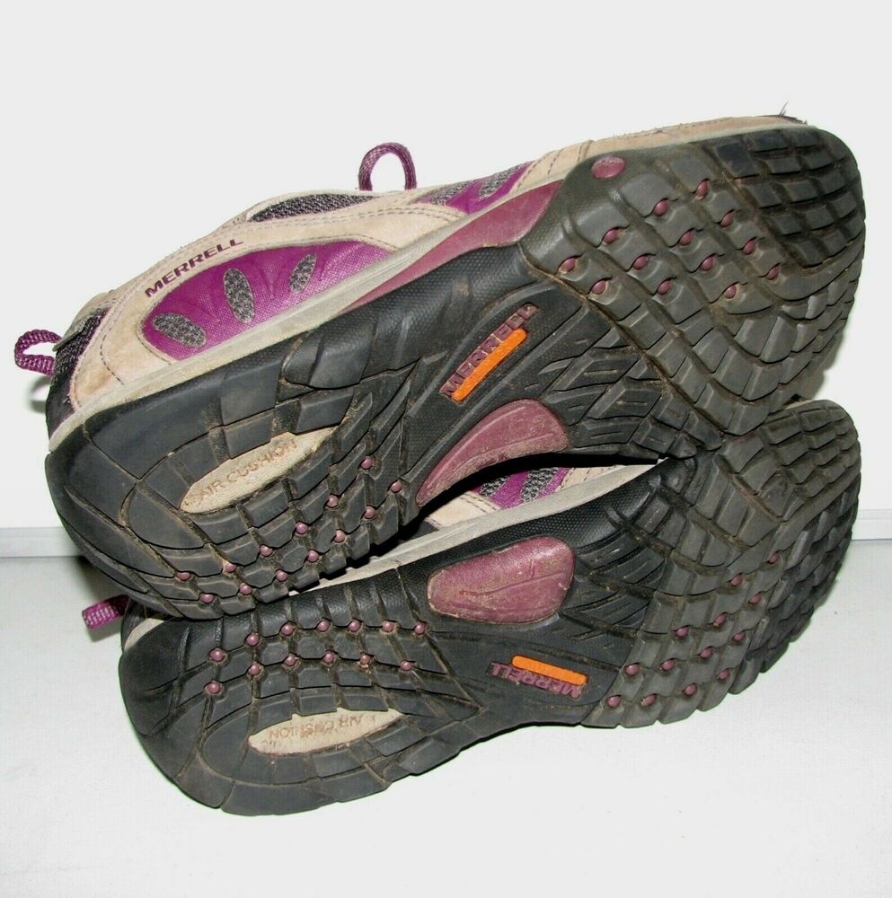 Merrell Castle Rock Women's Gray/Purple Hiking Trail Walking Shoes ...