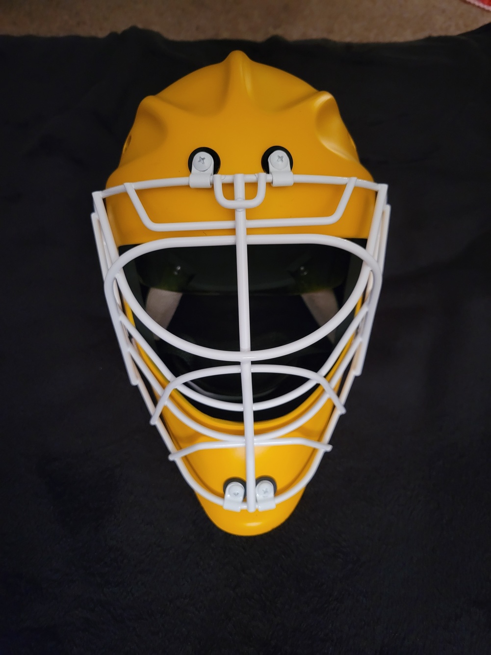 Yellow Goalie Mask Senior New Sportmask Pro Stock | SidelineSwap