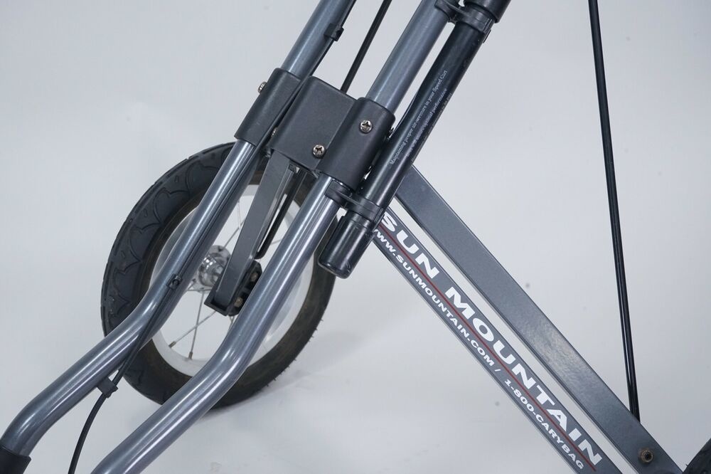 SUN MOUNTAIN SPEED CART PUSH PULL 3 WHEEL GOLF CART BAG PUSHER, SILVER ...