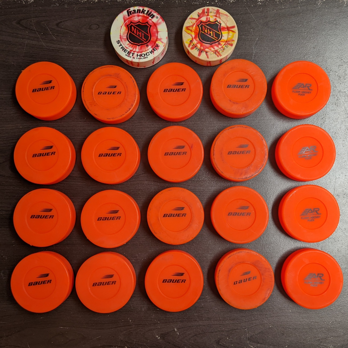 Assorted Street Hockey Pucks - 22 Pack | SidelineSwap