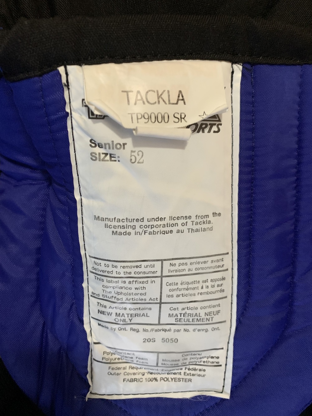Tackla Air 9000 Hockey Pants Size 52 | SidelineSwap