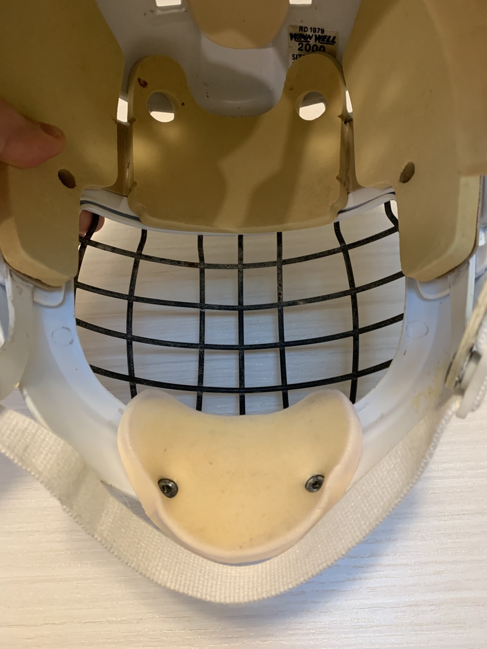 1979 Winnwell 2000 White Helmet Messier Original Cooper SK2000 made in ...