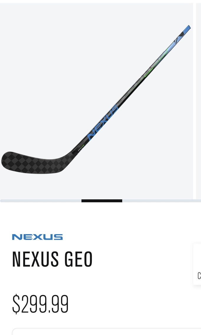 Bauer Nexus Geo Grip Composite Stick - Right Hand, 87 Flex, P92 Blade ...
