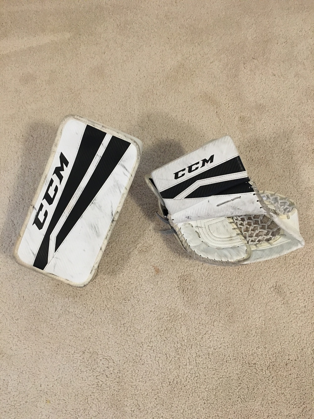 Used Regular CCM Yflex Blocker & Glove | SidelineSwap
