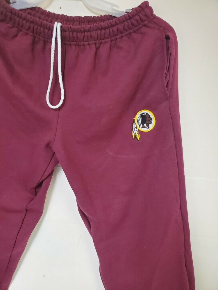 0221 Mens WASHINGTON REDSKINS Full Length Jersey SWEATPANTS MAROON ...