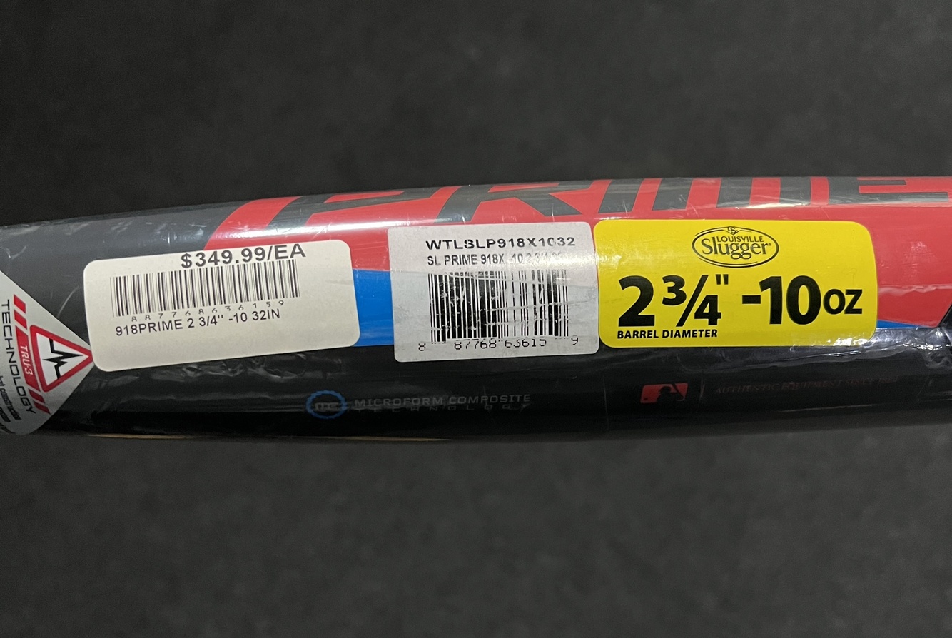 2018 Composite (-10) 22 oz 32" Prime 918 Bat | SidelineSwap