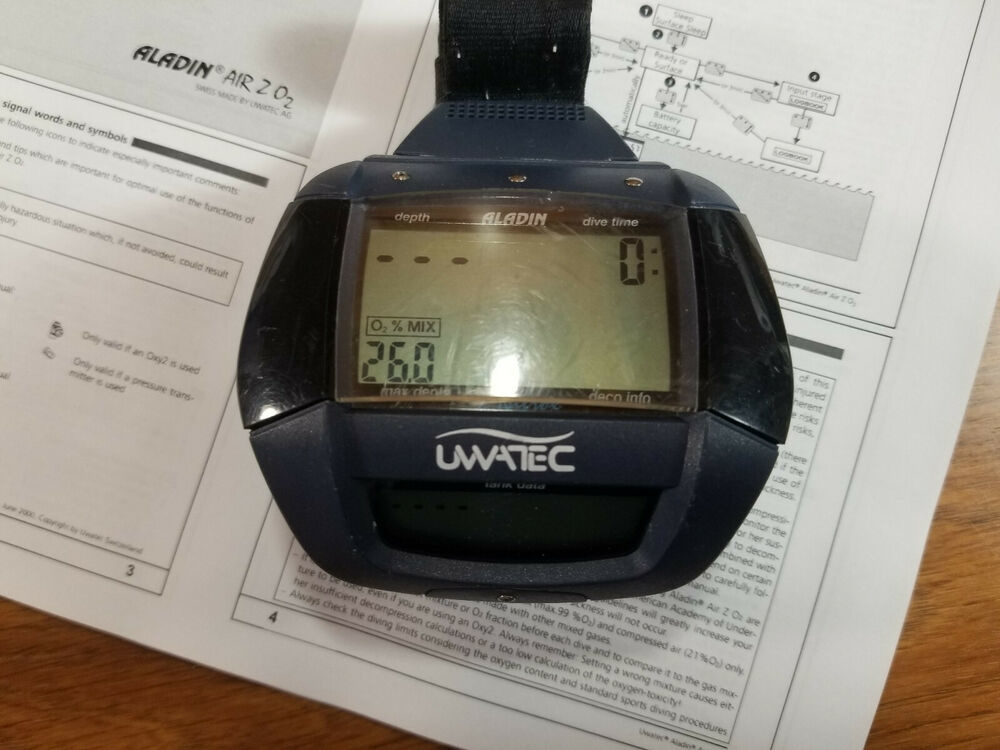 Uwatec Aladin Air Z Nitrox Wireless Hoseless Nitrox Wrist Scuba Dive ...