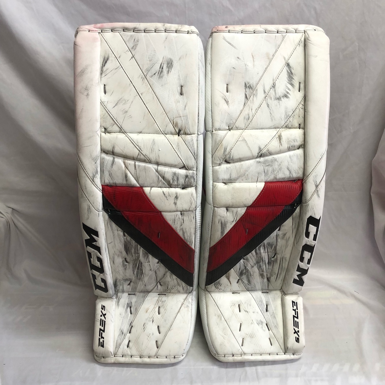 Used Pro Stock CCM Eflex 5 Goalie Pads -OHL- 36" (PAD114B) | SidelineSwap