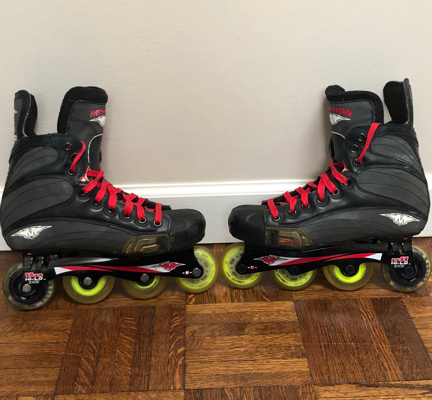 Mission Quattro 3500 Helium Inline Hockey Skates 8D Used | SidelineSwap