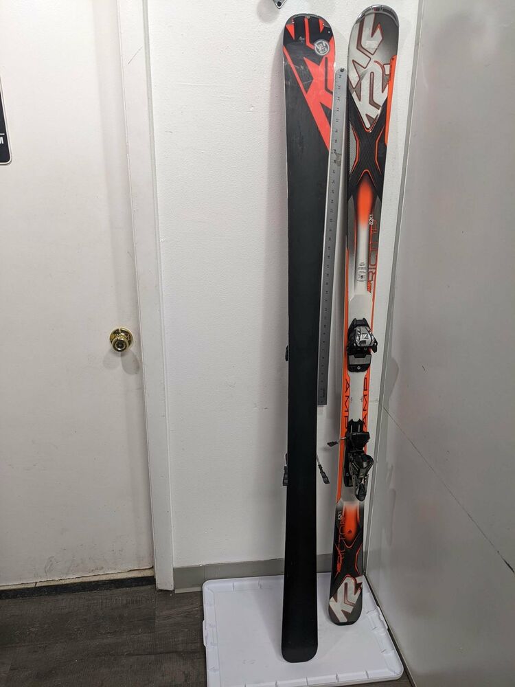 K2 AMP Rictor 82XTI AT Rocker Skis w/Marker Bindings Size 180 Cm Orange ...
