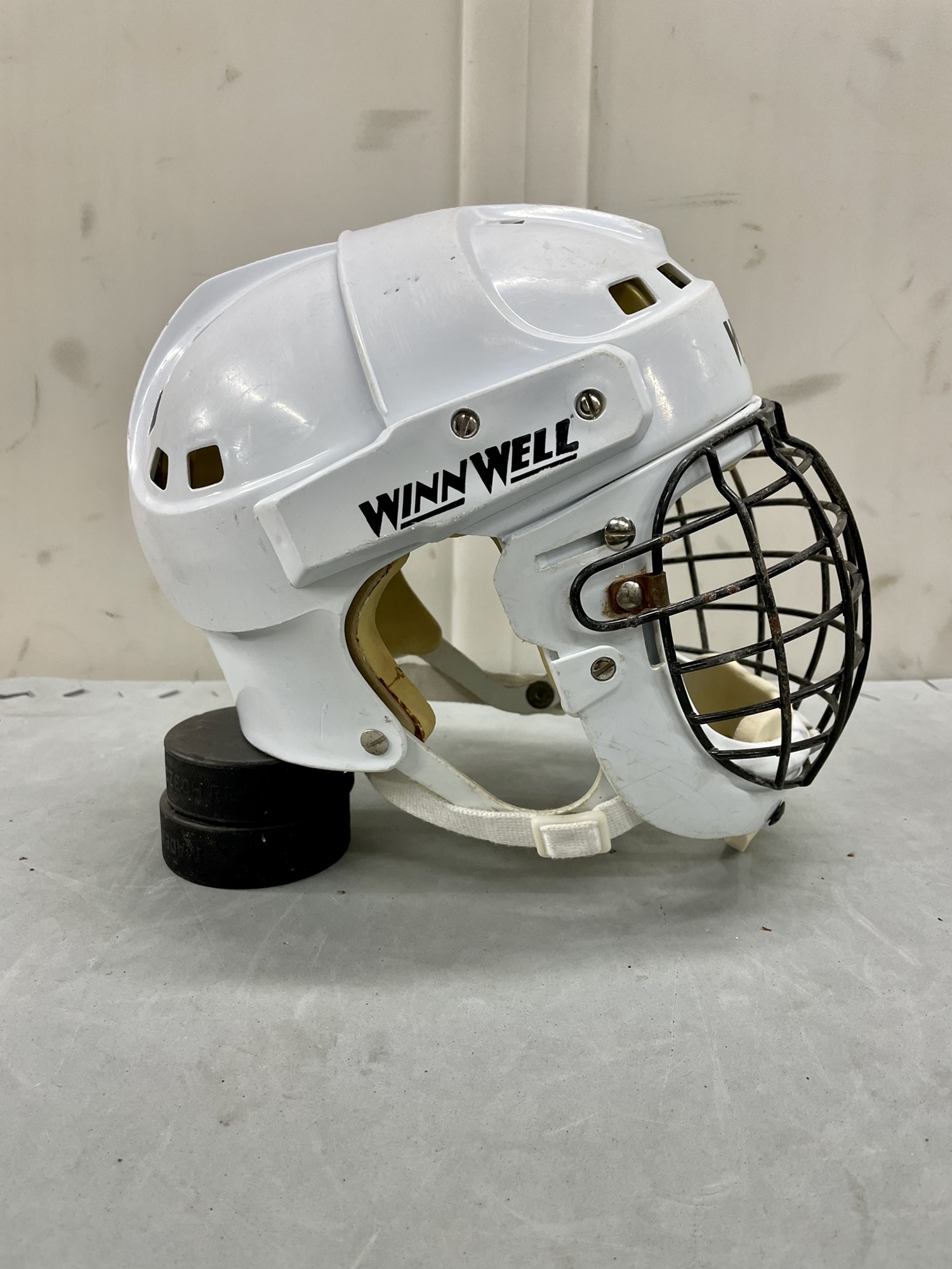 Extremely Rare Vintage WinnWell (SK2000) Combo Hockey Helmet Messier ...