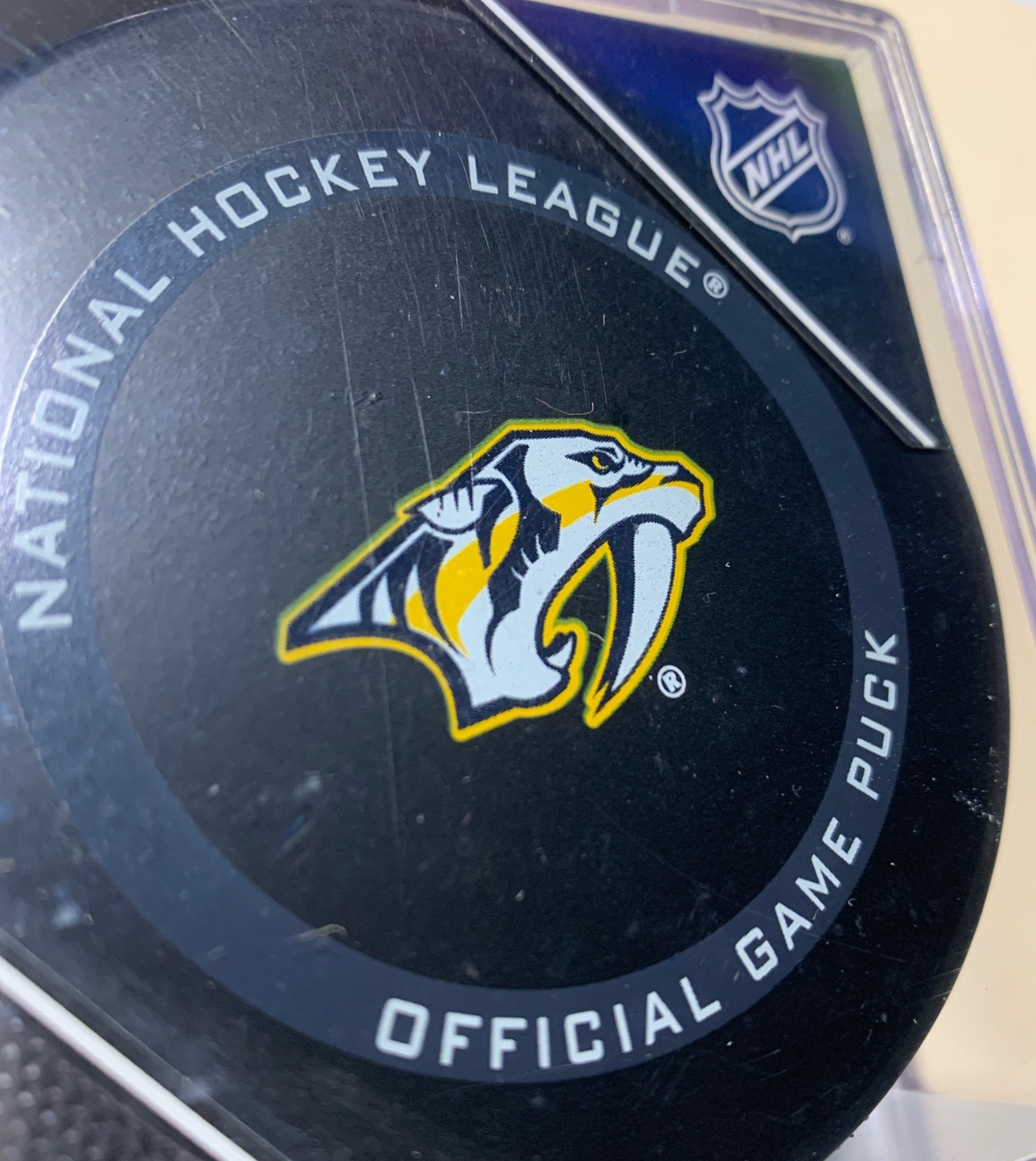 *New* NHL, Nashville Predators, 2021 Official Game Hockey Puck, In ...