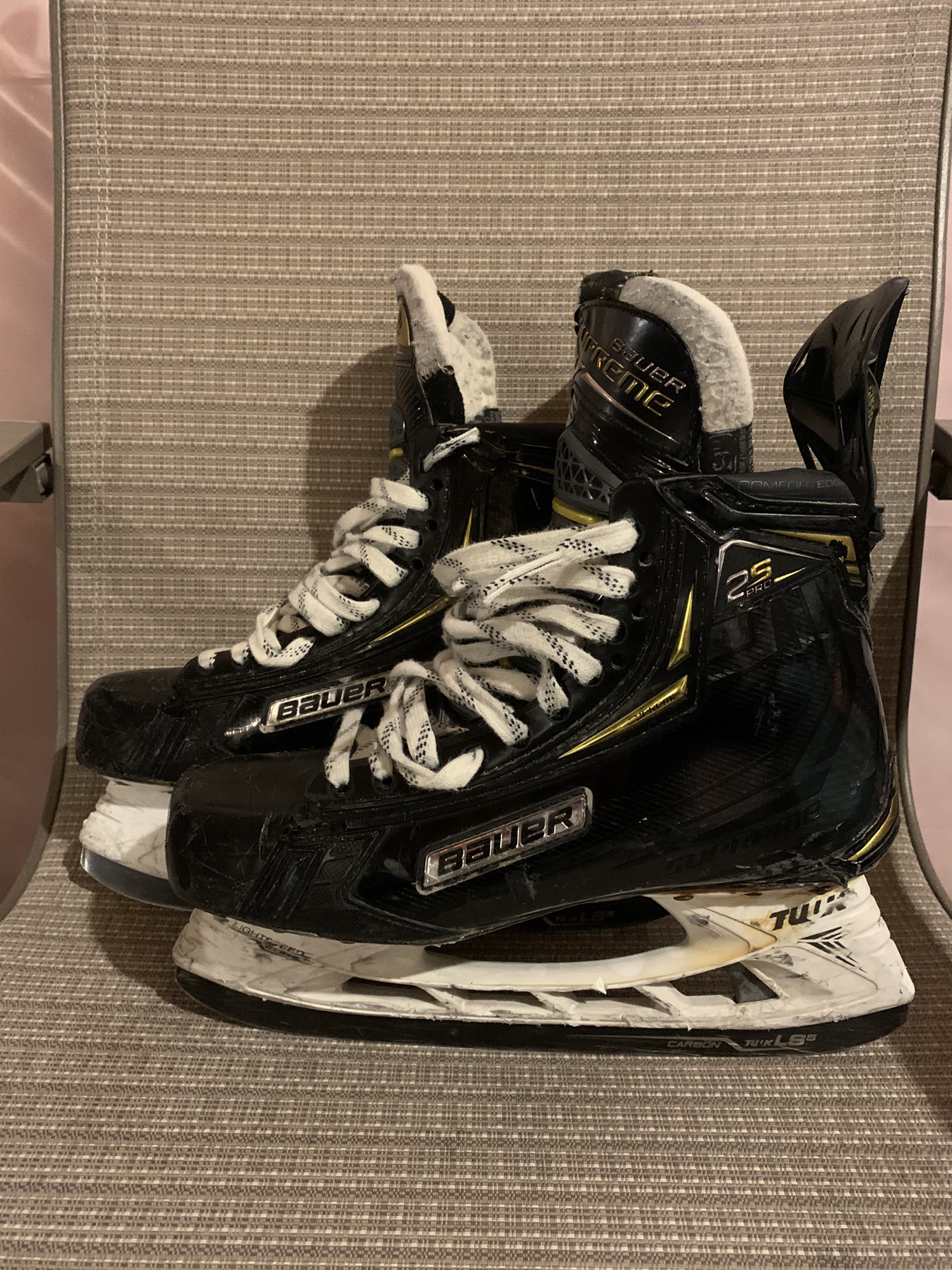 Bauer Supreme 2S Pro Ice Hockey Skates Senior Size 9 With LS5 Blades ...