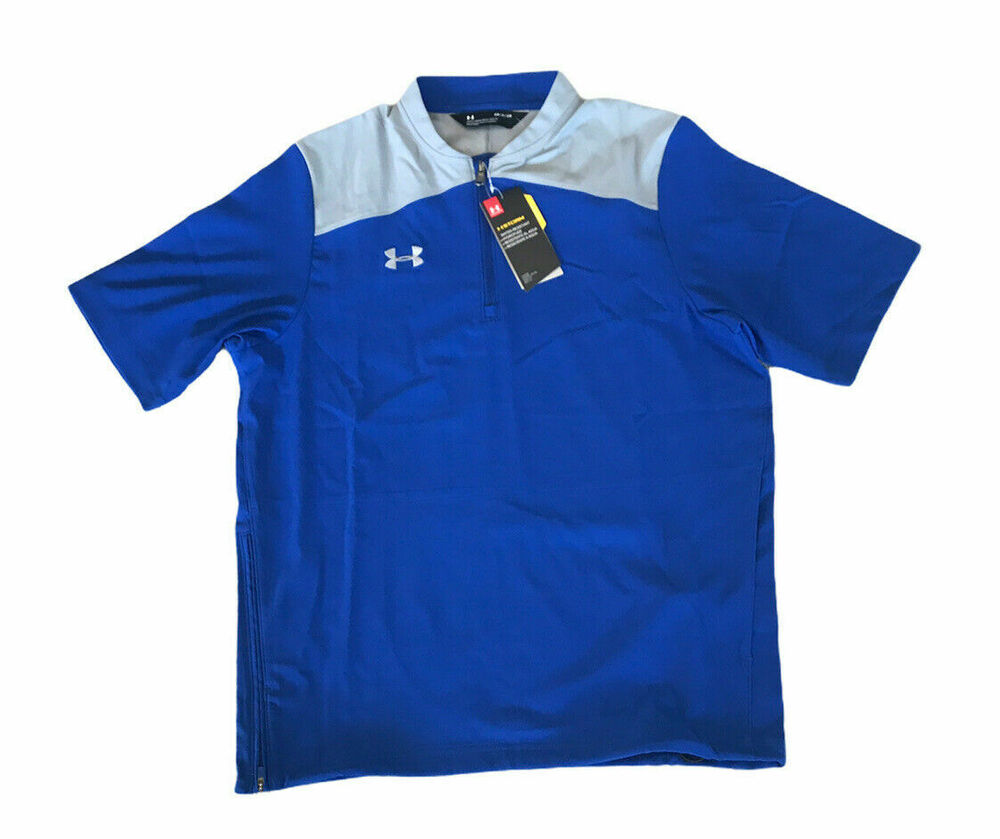 Under Armour Men's S Short Sleeve Cage Jacket 1/4 Zip 1287619 Baseball ...