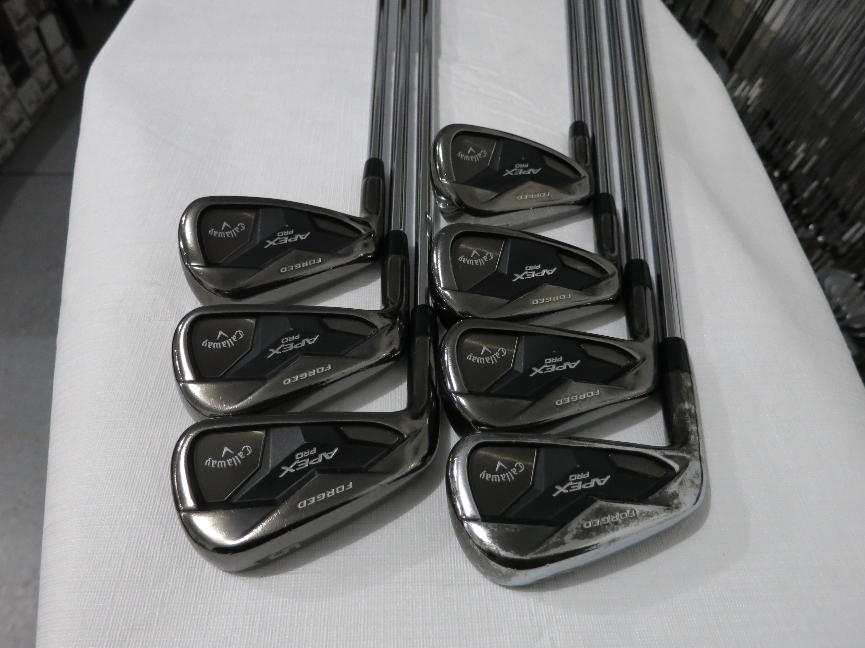 Callaway Apex Pro CF19 Smoke Iron Set - 4-PW - Extra Stiff X Flex Steel ...