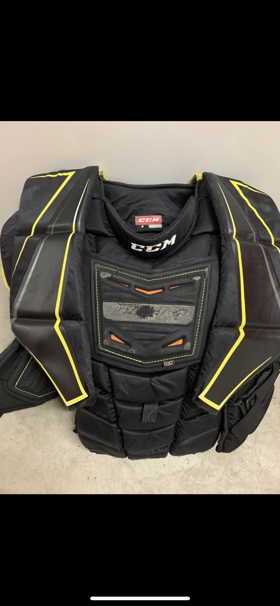 Goalie Chest Protector Used Large CCM Premier Pro D30 Pro Stock ...