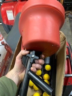 Heater crusher mini ball pitching machine | SidelineSwap