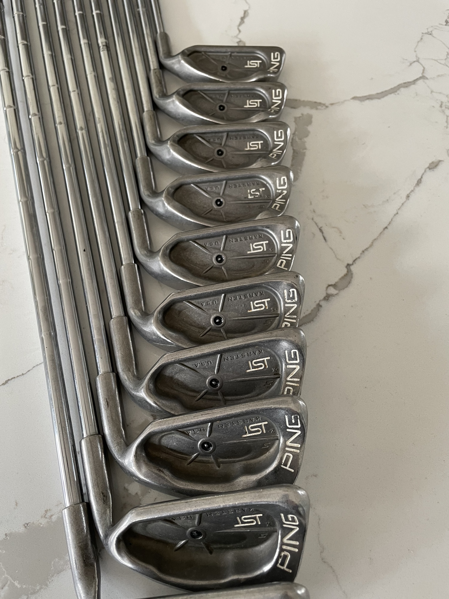 Ping ISI Nickel 3-LW- including Sand Wedge. Righthanded Black Dot Stiff ...