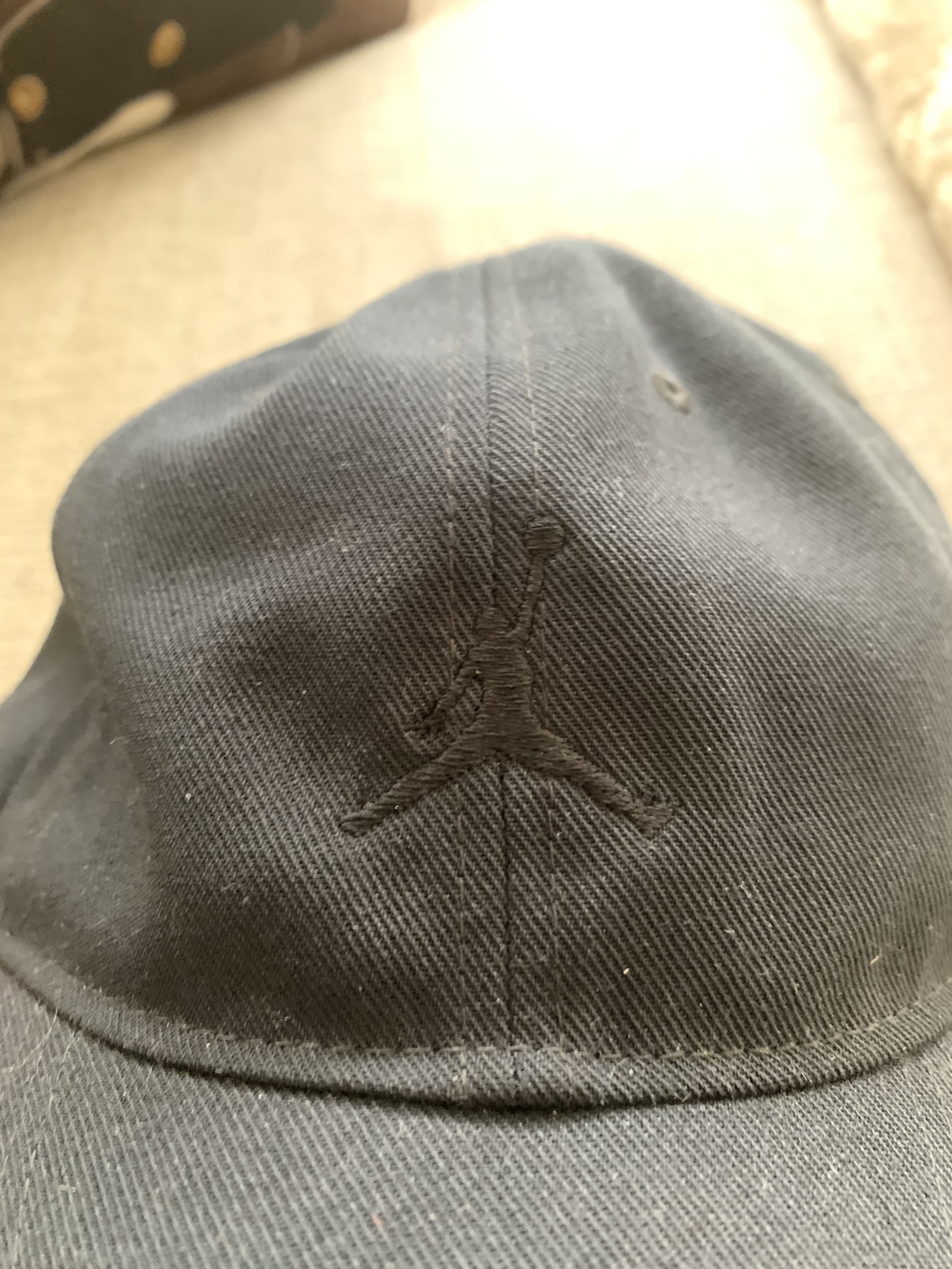 All Black Blacked-Out Air Jordan Embroidered Hat | SidelineSwap