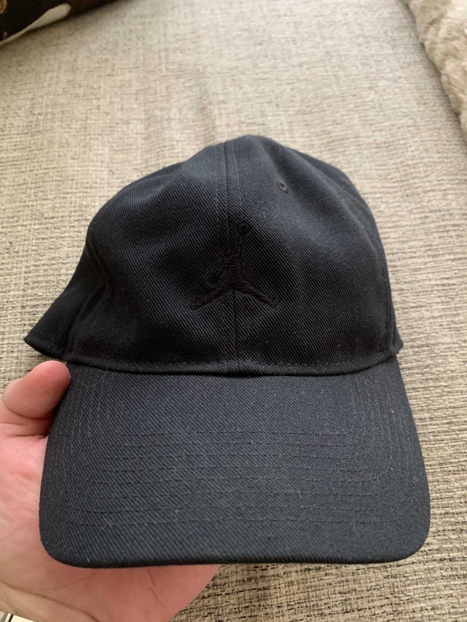 All Black Blacked-Out Air Jordan Embroidered Hat | SidelineSwap