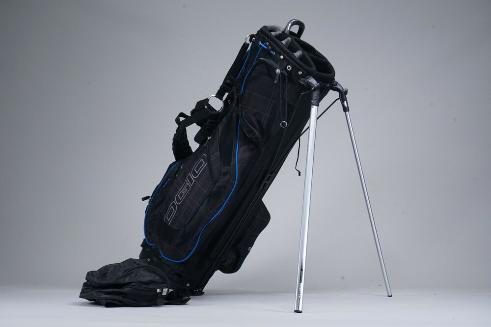 OGIO OZONE XX 8-WAY DIVIDER GOLF STAND BAG, BLACK / BLUE | SidelineSwap