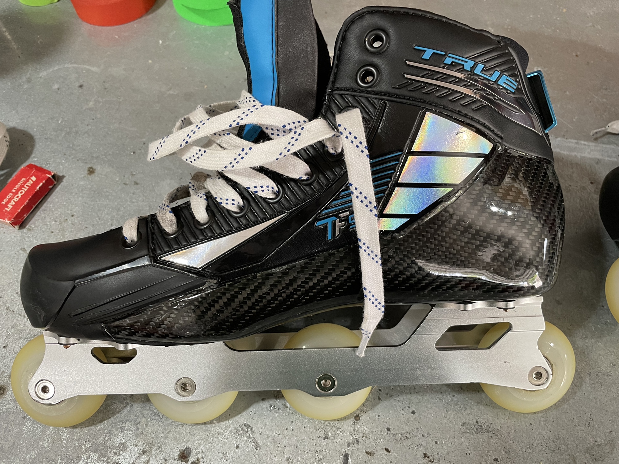Custom TF9 In-line Goalie Skates 10-10.5D | SidelineSwap
