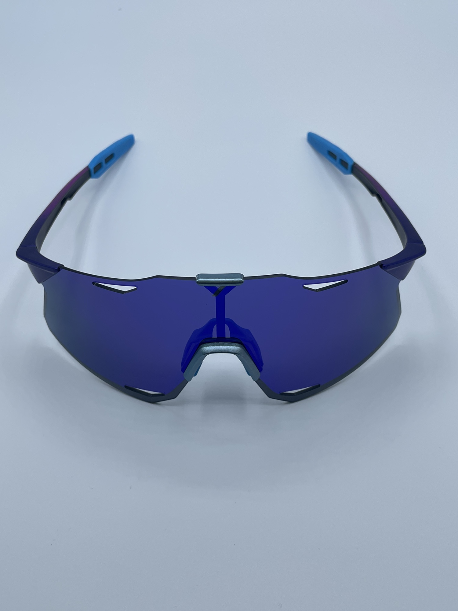 NEW 100% Hypercraft Sunglasses - Cotton Candy Frame w/ Blue Multilayer ...